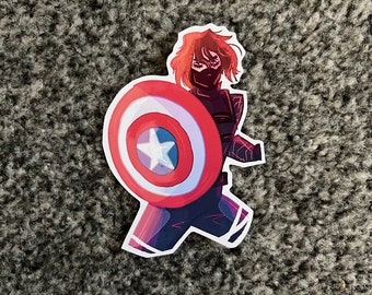 Bucky Winter Soldier Alpine Waterproof Vinyl Sticker | Etsy