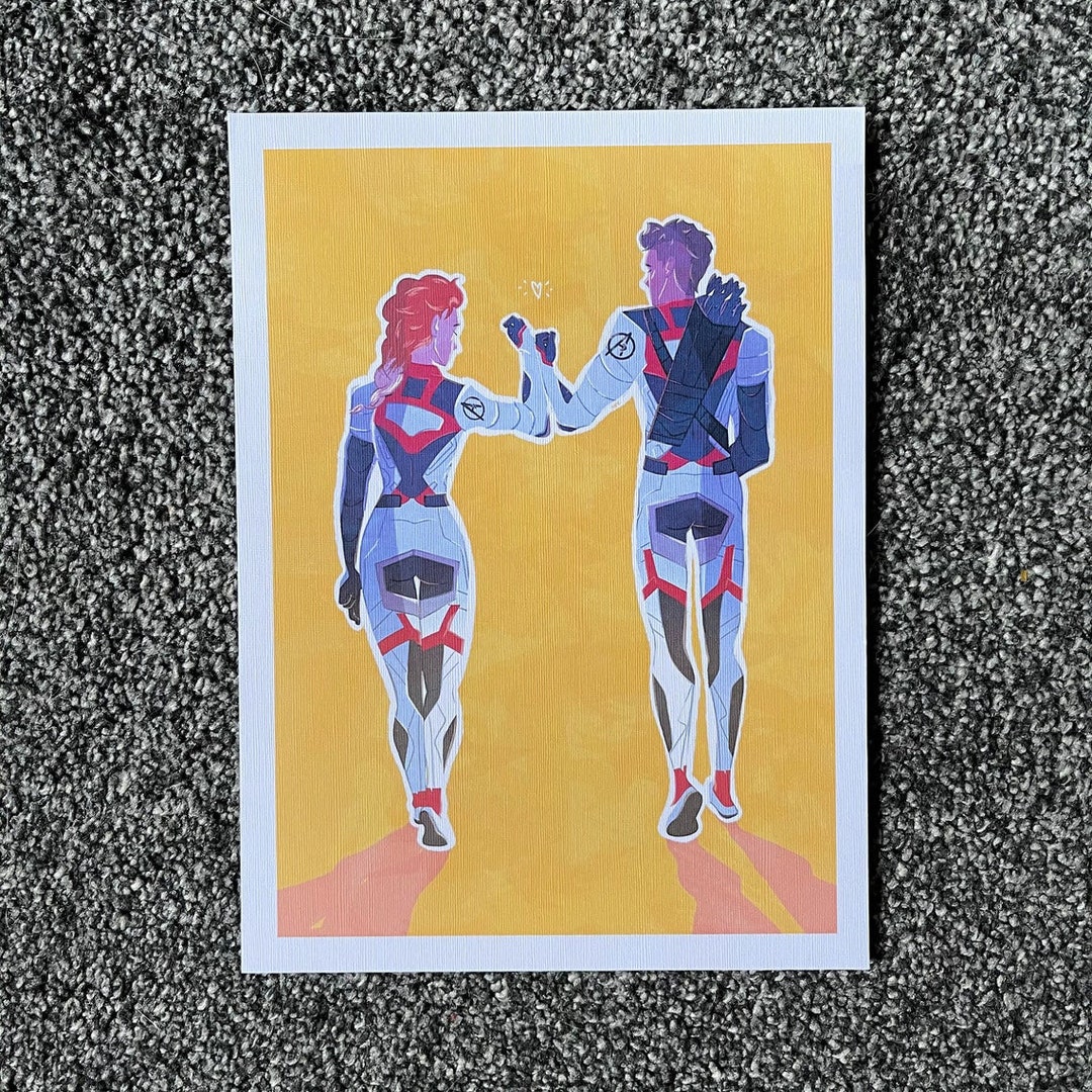Far From Budapest Hawkeye and Black Widow Print - Etsy