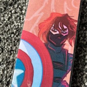 Winter Soldier Bucky Barnes Shield Bookmark - Etsy