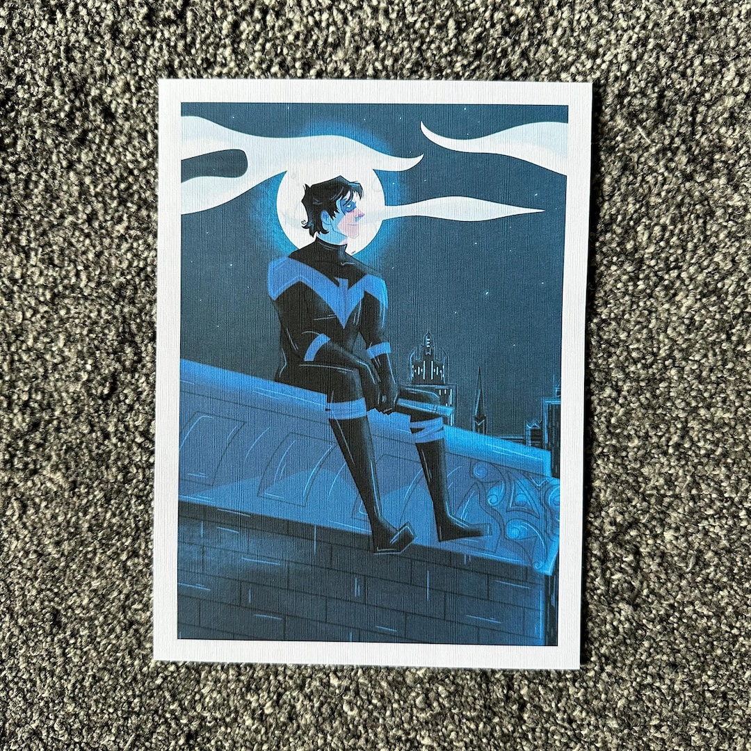 Nightwing Moonlight Print - Etsy