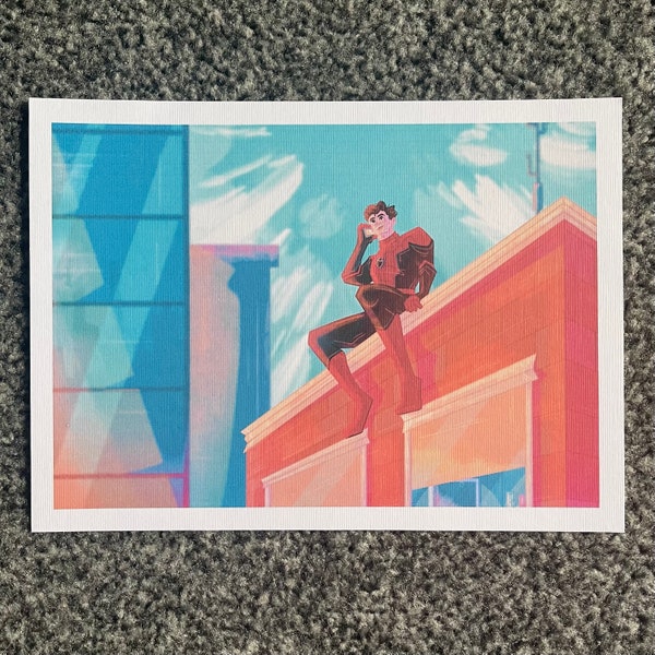 Spiderman Rooftop Print - Etsy