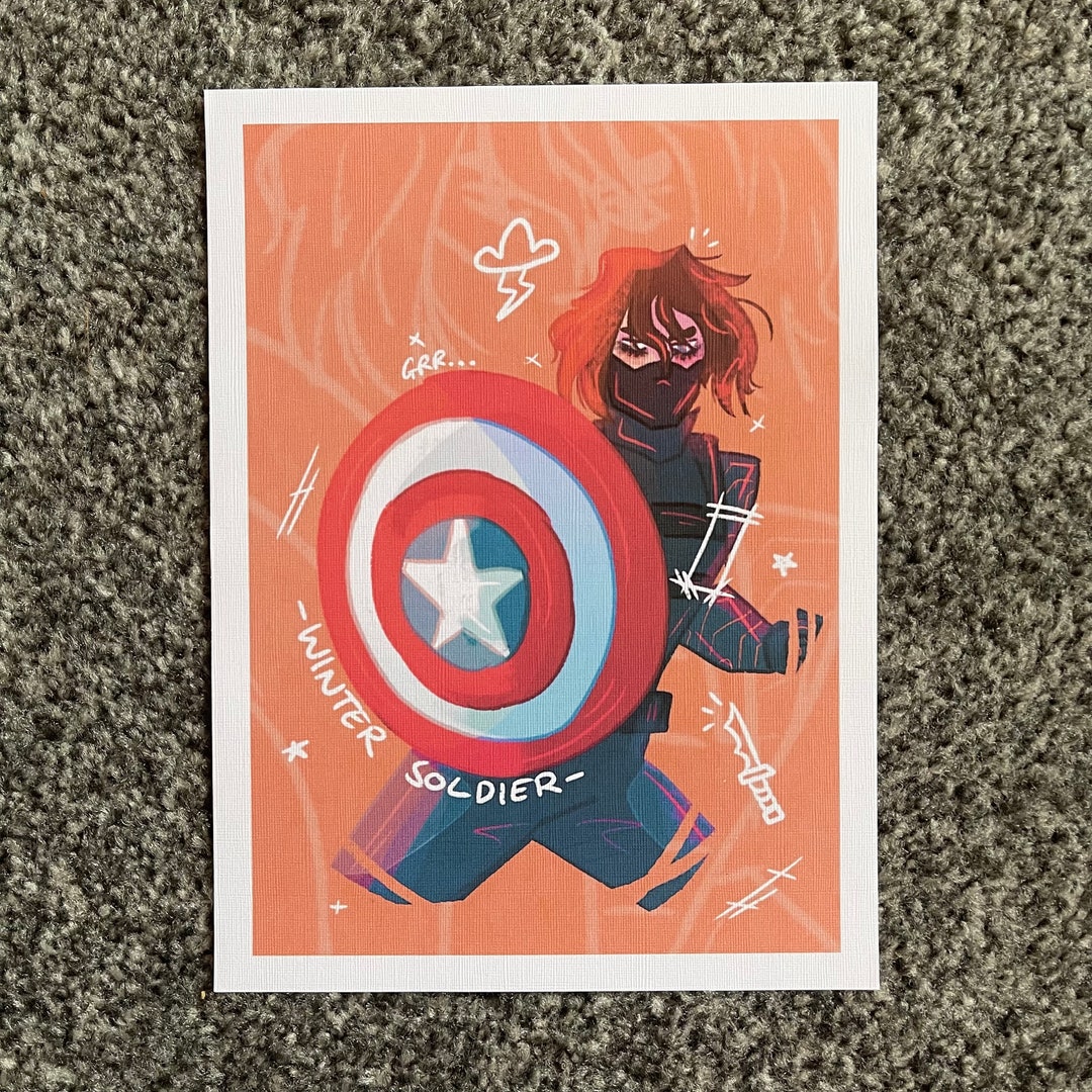 Winter Soldier Bucky Shield Print - Etsy