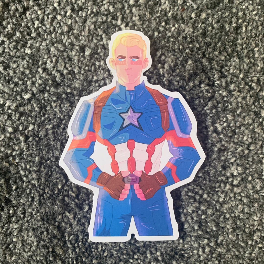 Captain America Waterproof Vinyl Sticker - Etsy