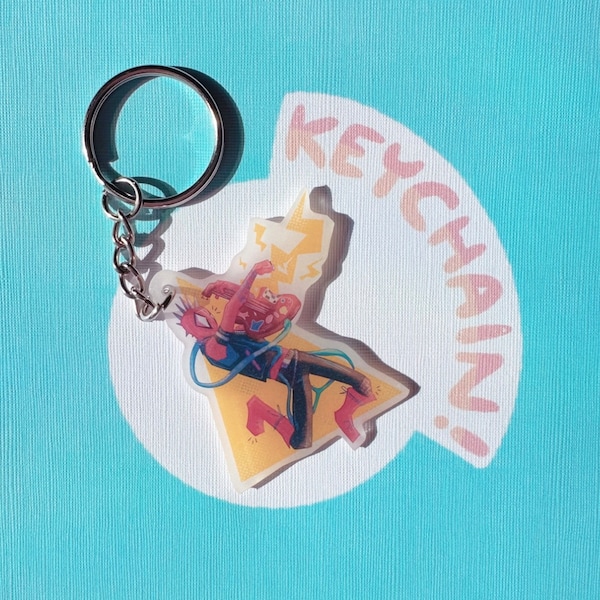 Spider Punk Keychain - Etsy