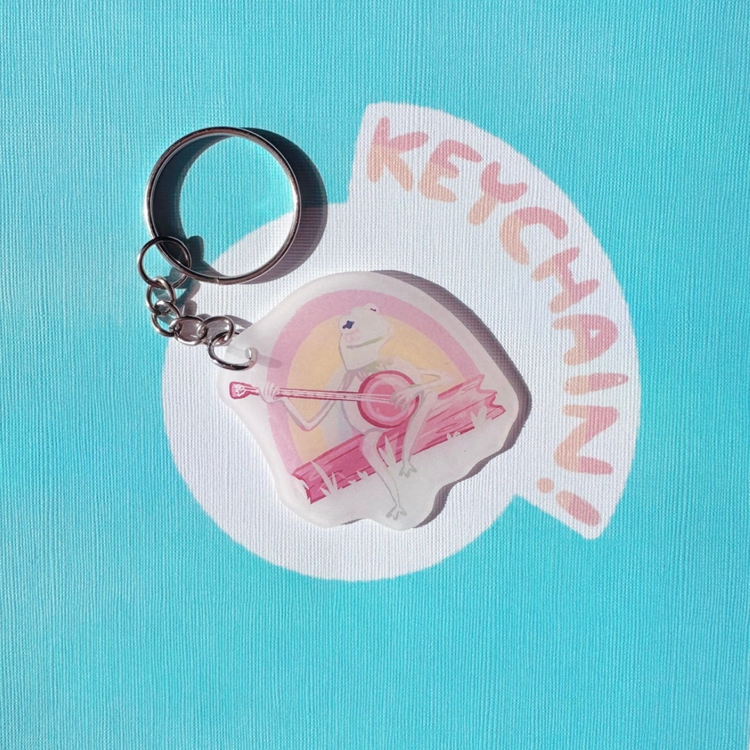 Rainbow Connection Kermit Keychain - Etsy