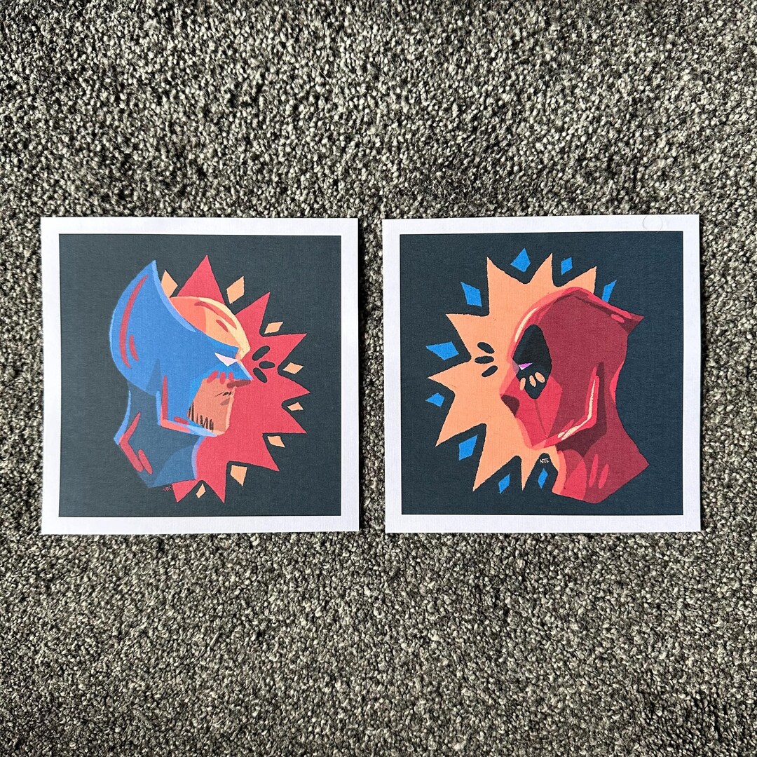 Deadpool and Wolverine Profile Print Set - Etsy