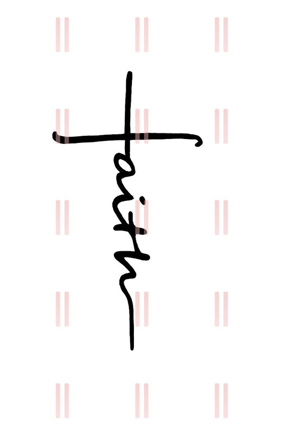 Faith SVG PNG DXF | Etsy