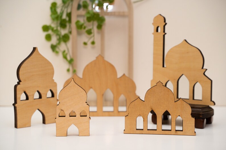 Ramadan Village Wood Mosque Islamic Home Decor Eid Decor - Etsy