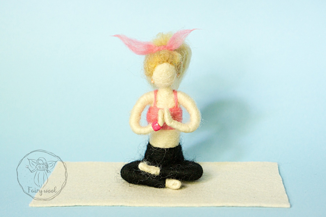 Personal Custom Yoga Gift Doll Meditating. Felted Decor for Master Yoga ...