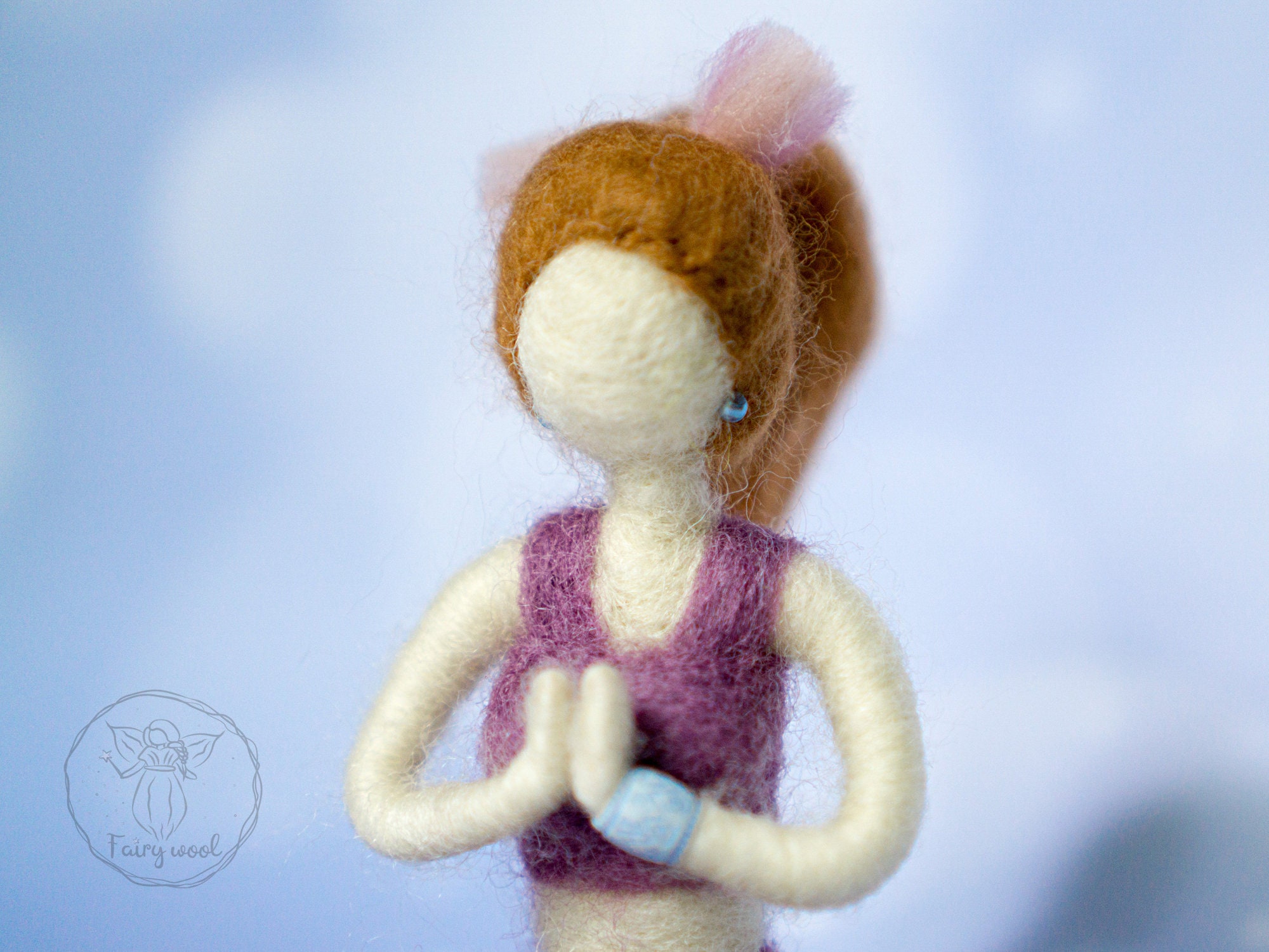 Personalized Yoga Portrait Doll. Gift for Yoga Lover. Custom Felted ...
