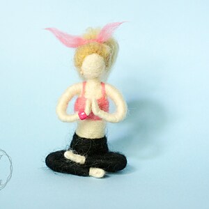 Personal Custom Yoga Gift Doll Meditating. Felted Decor for Master Yoga ...