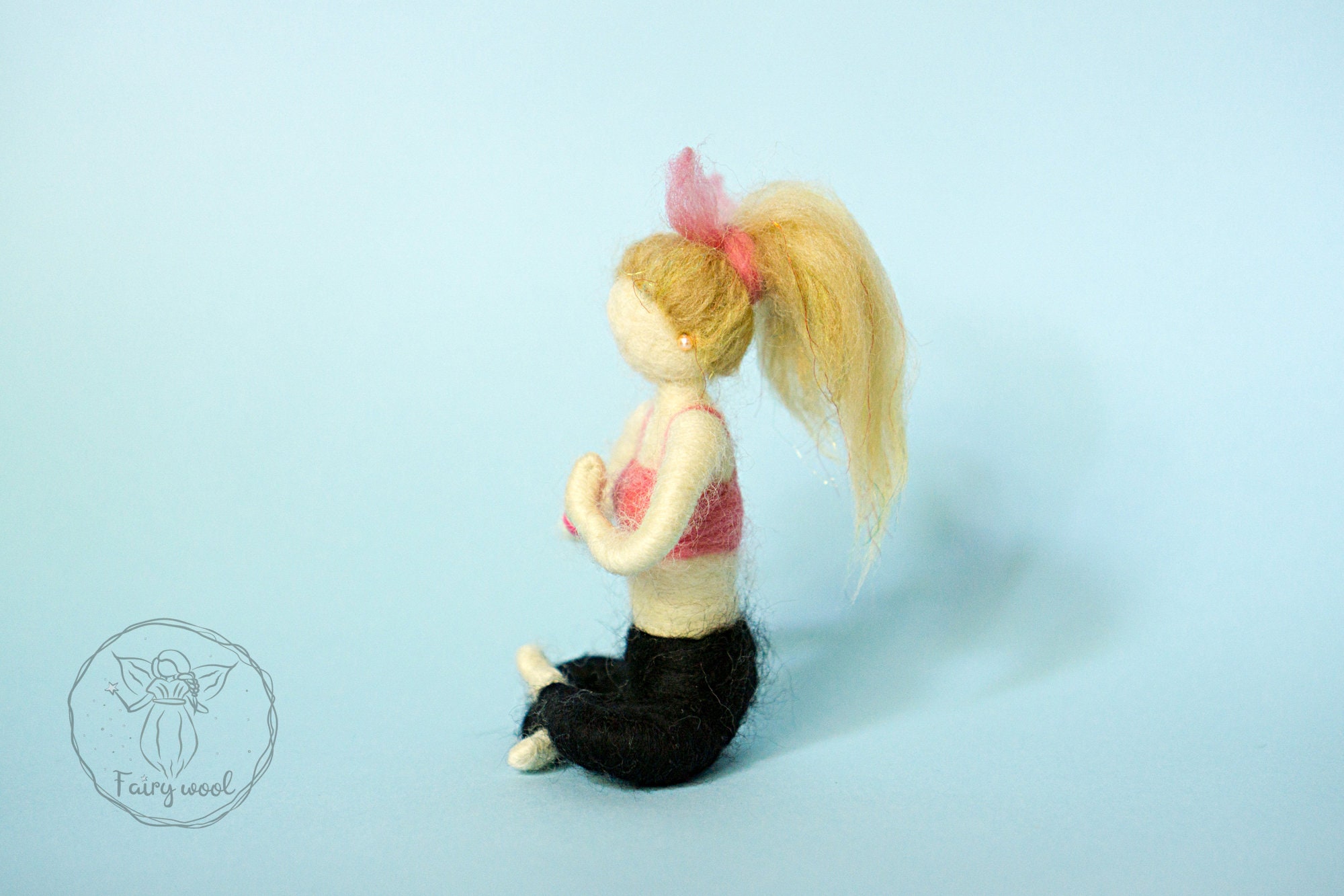 Personal Custom Yoga Gift Doll Meditating. Felted Decor for Master Yoga ...