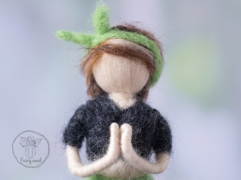 Personalized Yoga Doll. Felted Gift Decor for Master Yoga Teacher ...
