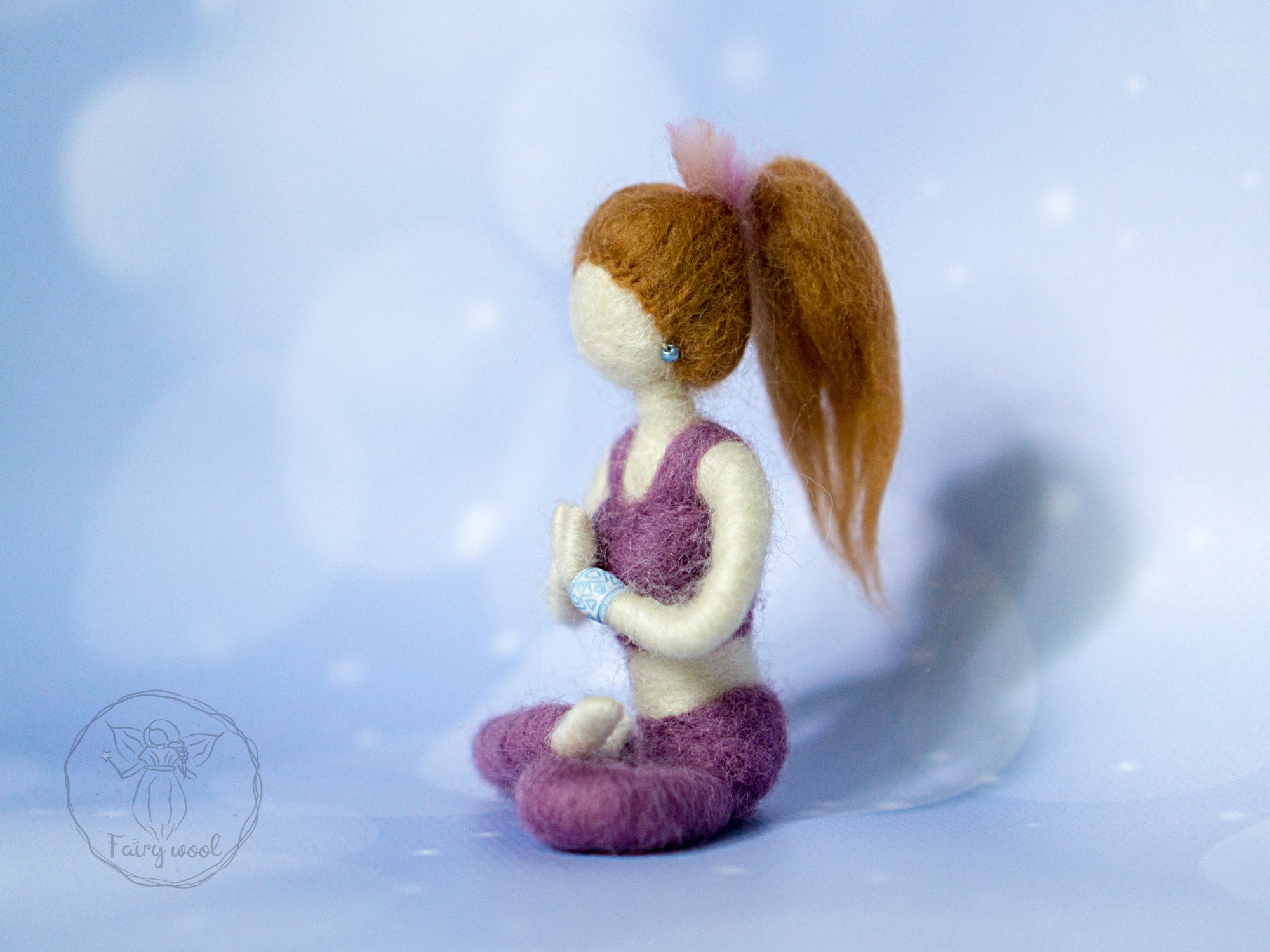 Personalized Yoga Portrait Doll. Gift for Yoga Lover. Custom Felted ...