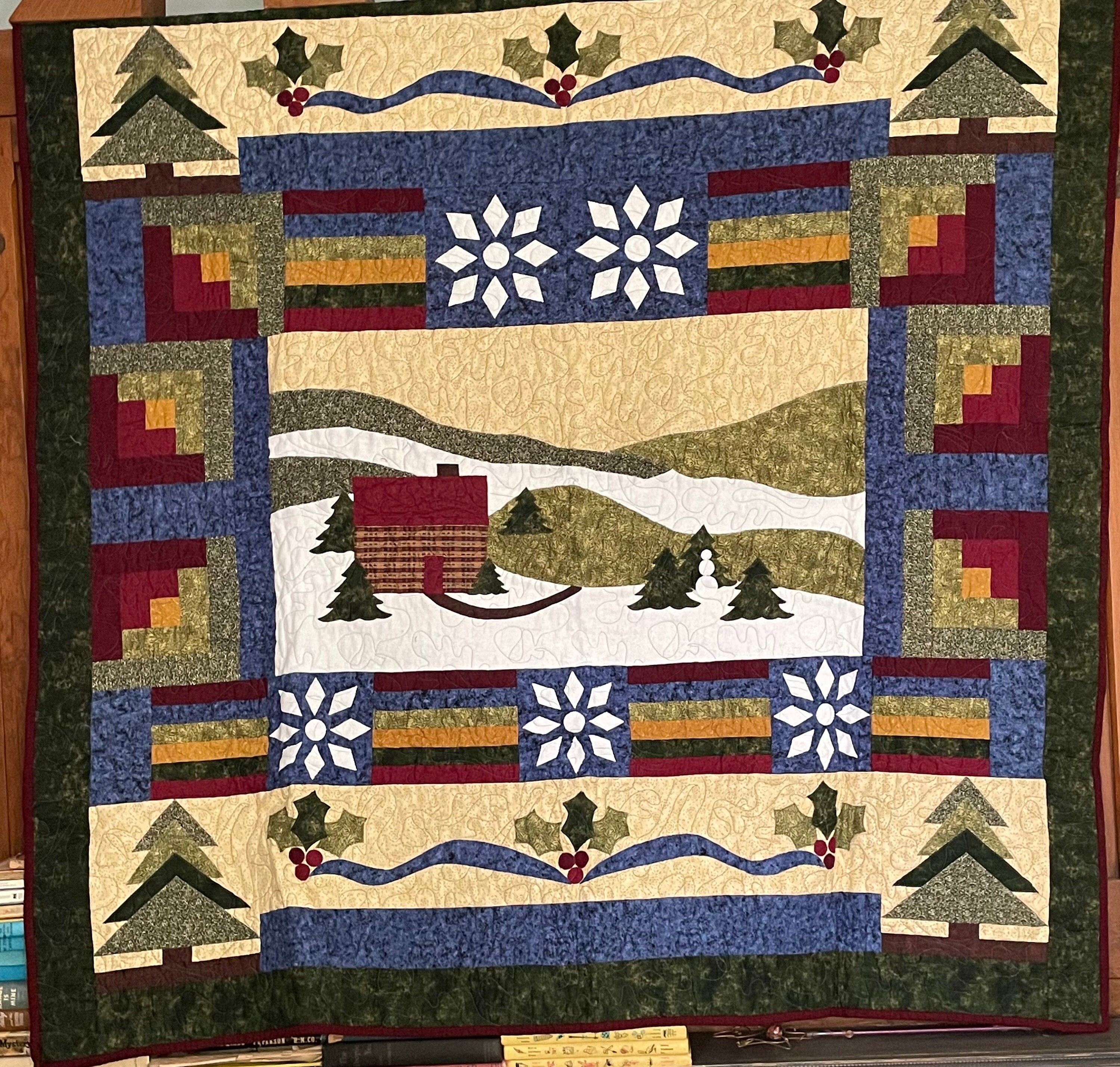 North Woods Log Cabin Handmade Quilt - Etsy