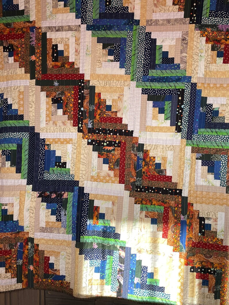 Colors of Iowa Log Cabin Quilt - Etsy