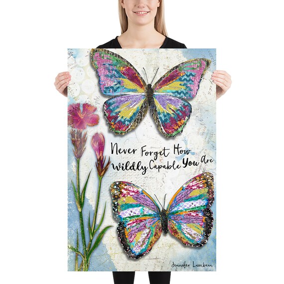 Never Forget Poster Butterfly Poster Butterfly Wall Art - Etsy