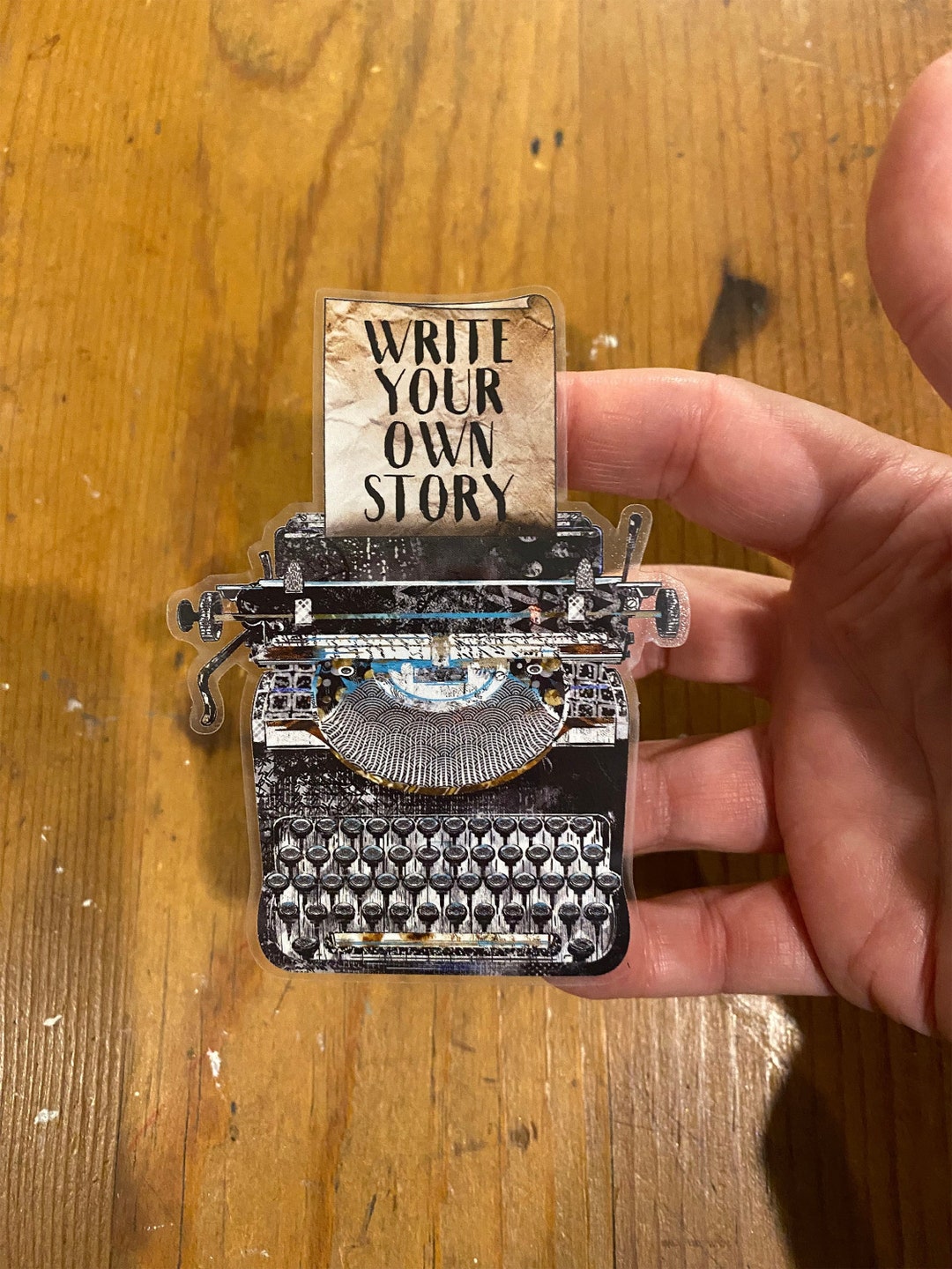 Vintage Typewriter Sticker - Retro Writer - Writing - Journaling ...