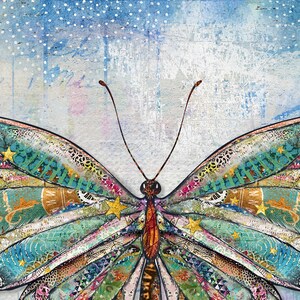 Starlight Dreams Butterfly Art Print Rustic Boho Pretty Wall Decor for ...