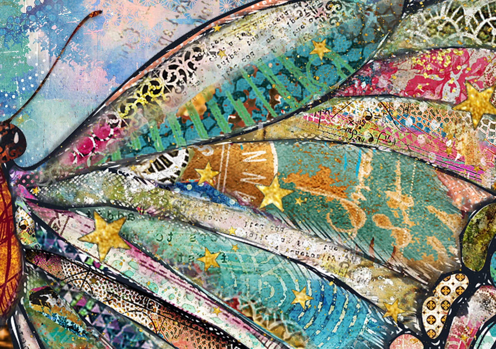 Starlight Dreams Butterfly Art Print Butterfly Wing - Etsy