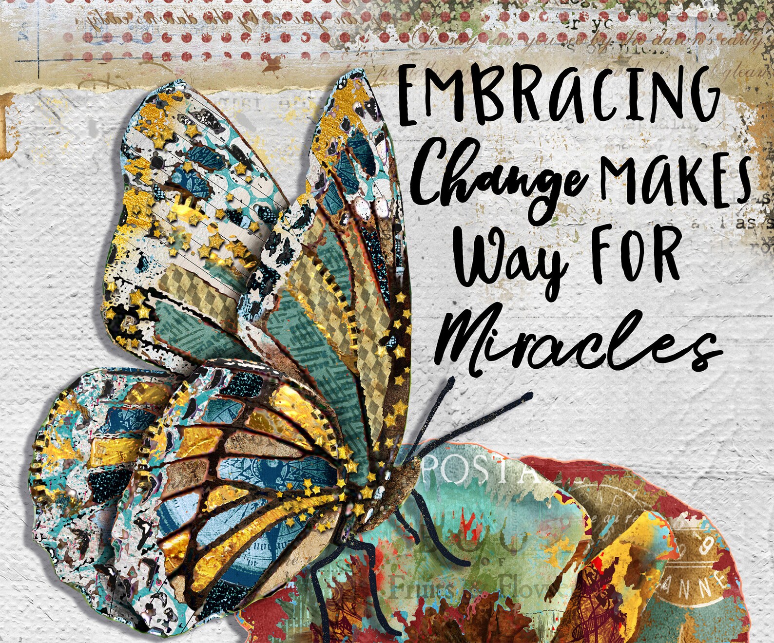 Embracing Change Butterfly Art Print | Etsy