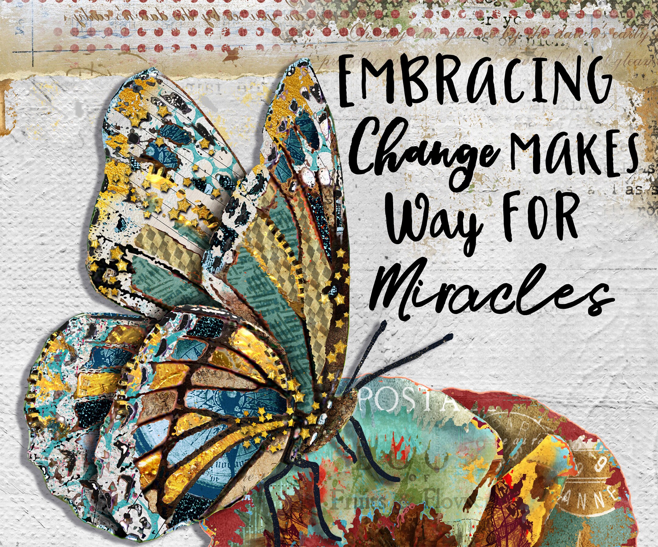 Embracing Change Butterfly Art Print | Etsy