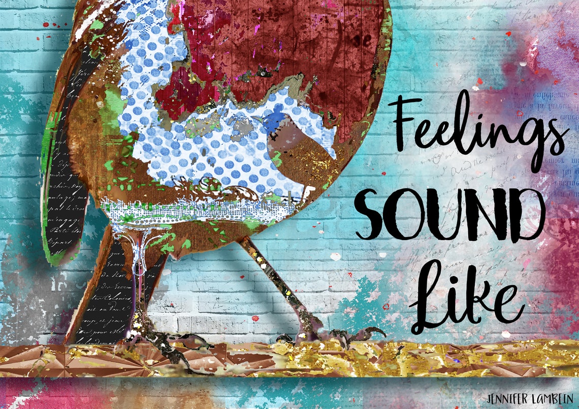 Feeling Music Art Print Music Wall Art Music Decor Bird - Etsy
