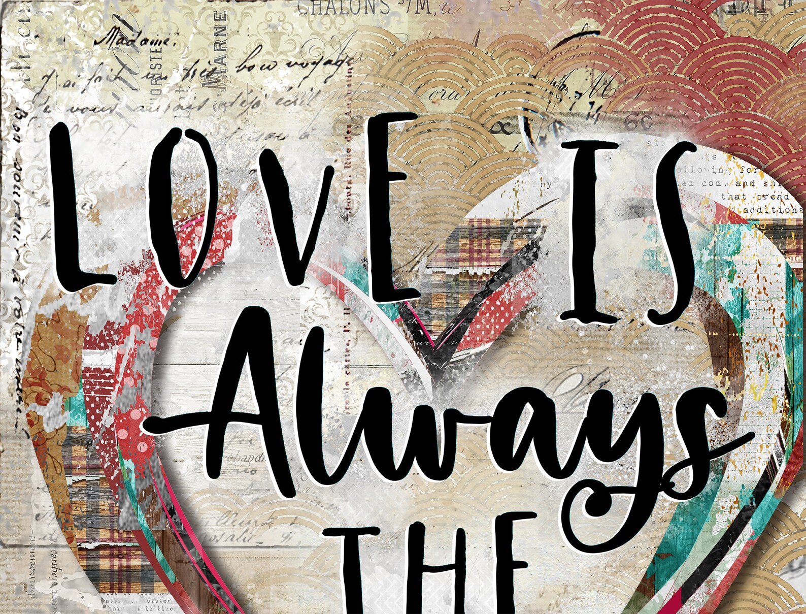 Love is Art Print - Heart Art - Love Quote - Home Decor - Wall Art ...