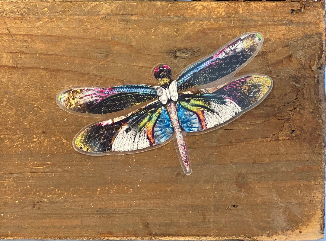 Stargazer Dragonfly Sticker - Boho Butterfly - Water Bottle Car Decal ...