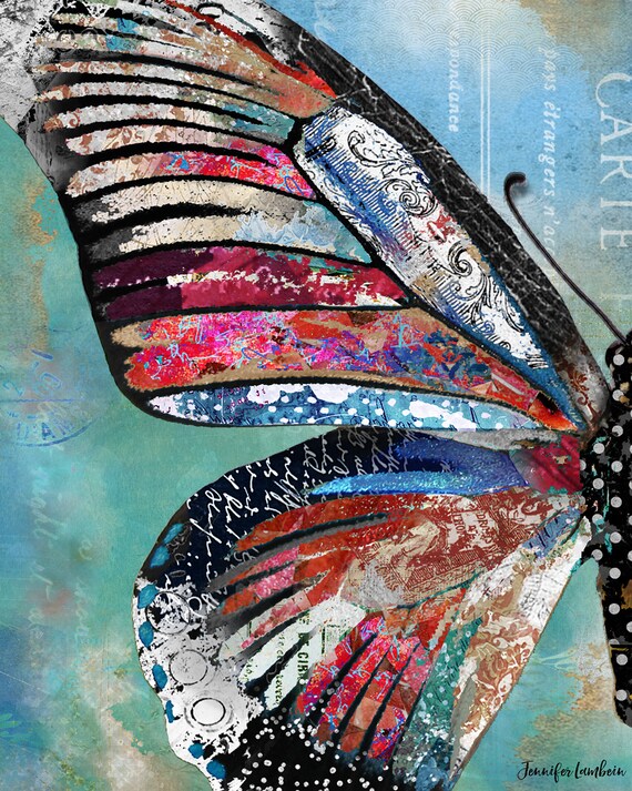 Peaceful Joy Butterfly Wing Art Print - Etsy