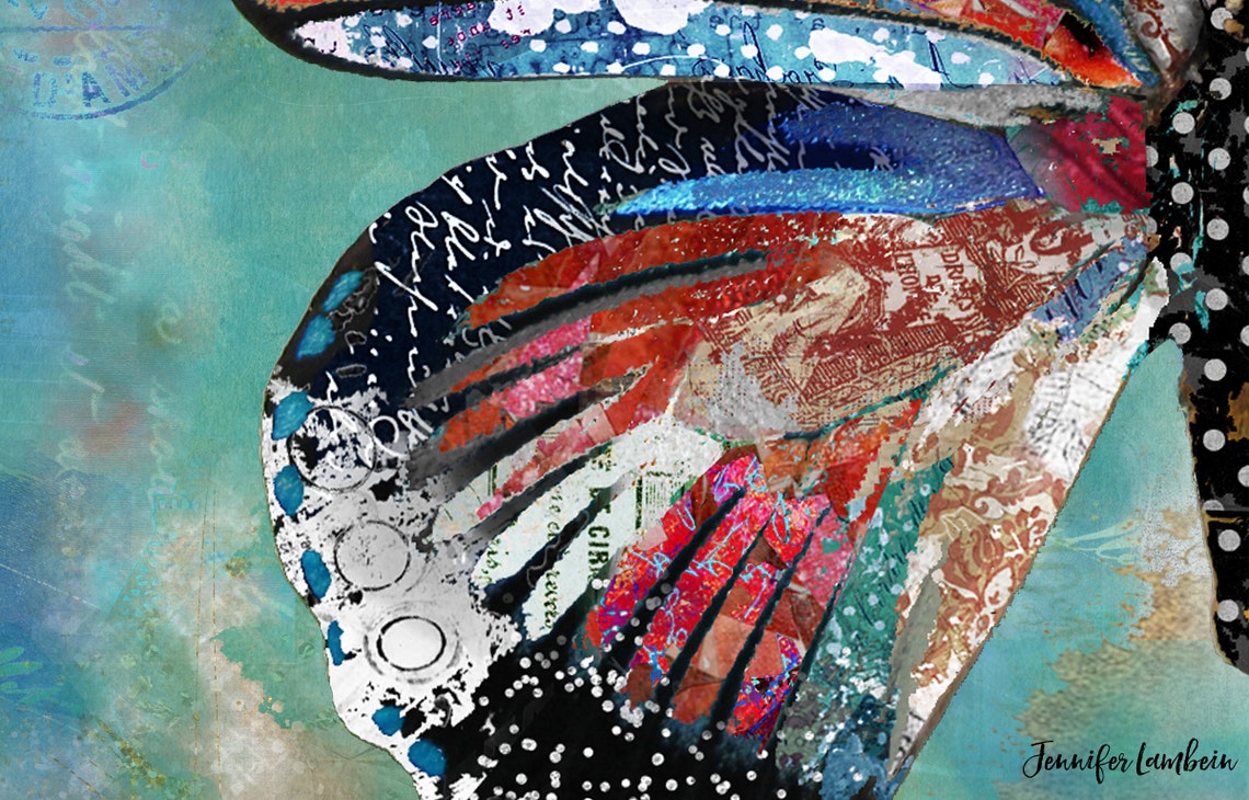 Peaceful Joy Butterfly Wing Art Print | Etsy