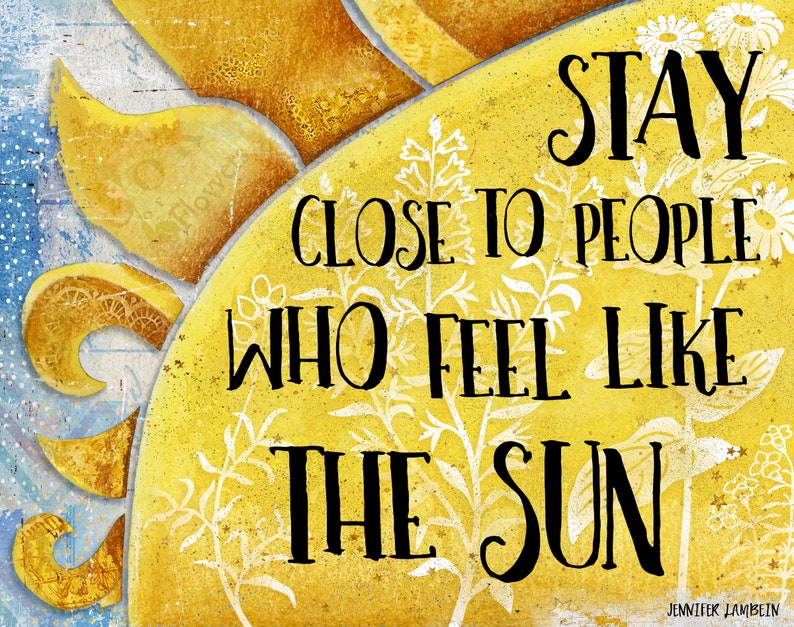 Feel the Sun Art Print Boho Rustic Sunshine Room Decor - Etsy