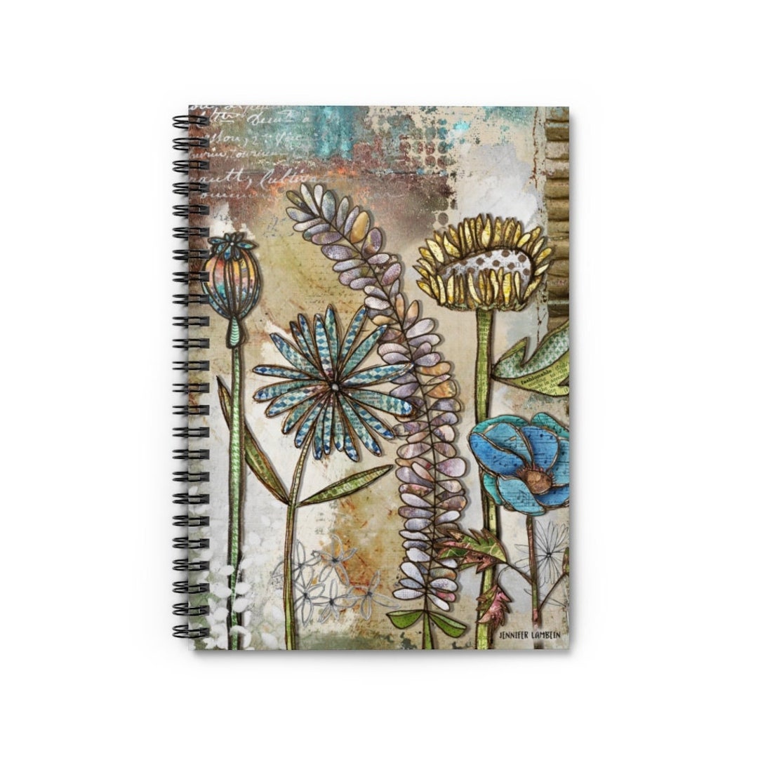 Dream in Flowers Spiral Notebook Ruled Line - Etsy
