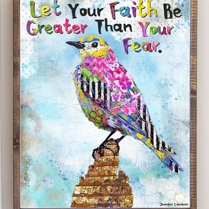 Faith Bird Art Print - Christian Boho Butterfly Watercolor Home Decor ...
