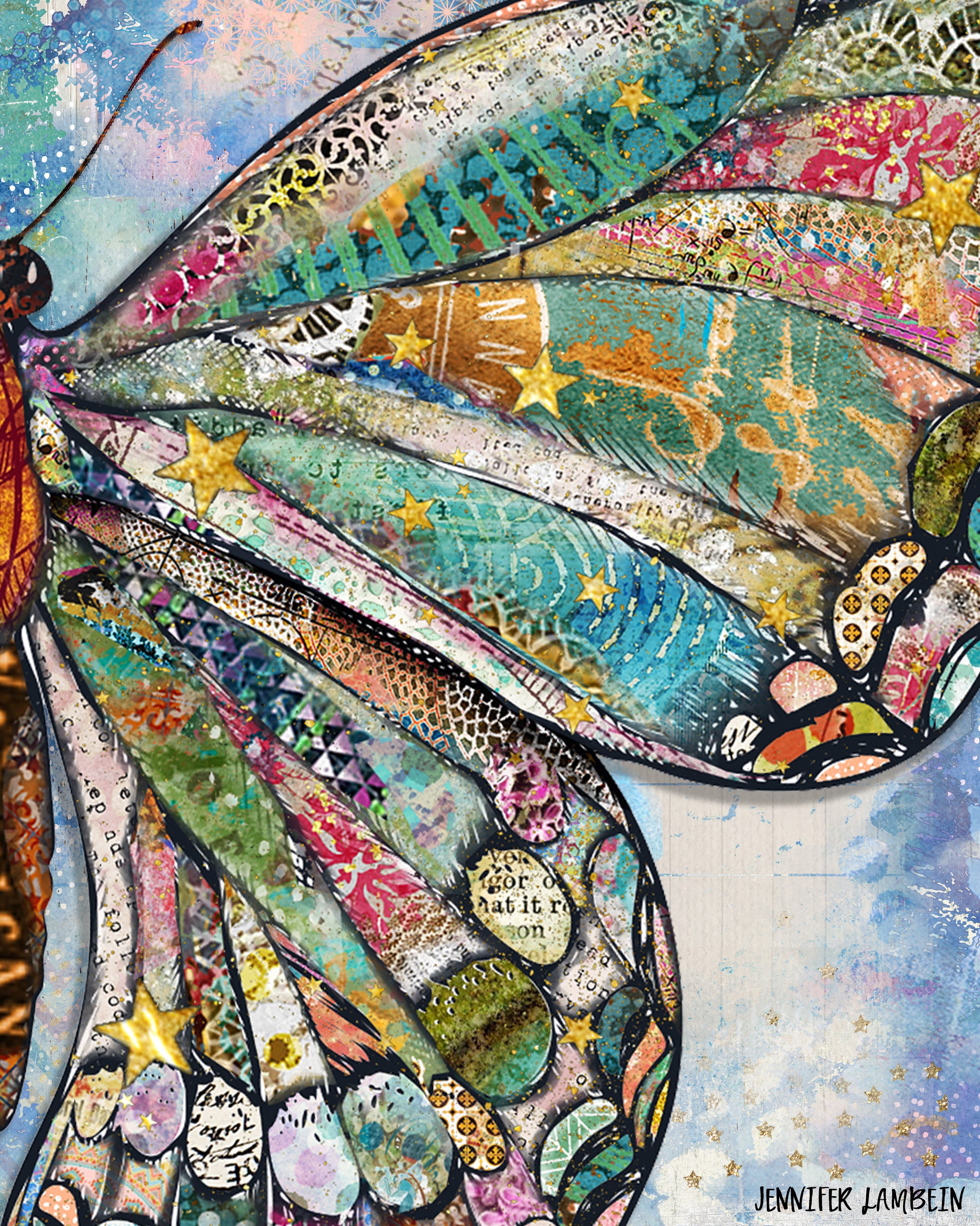 Starlight Dreams Butterfly Art Print Butterfly Wing - Etsy