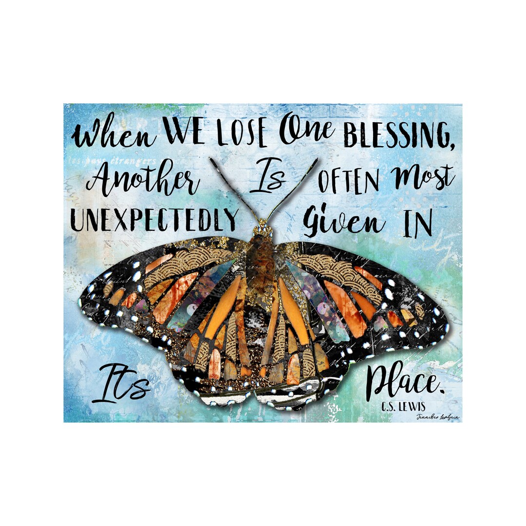 When We Lose One Blessing Art Print - Rustic Woodland Boho Wall Decor ...