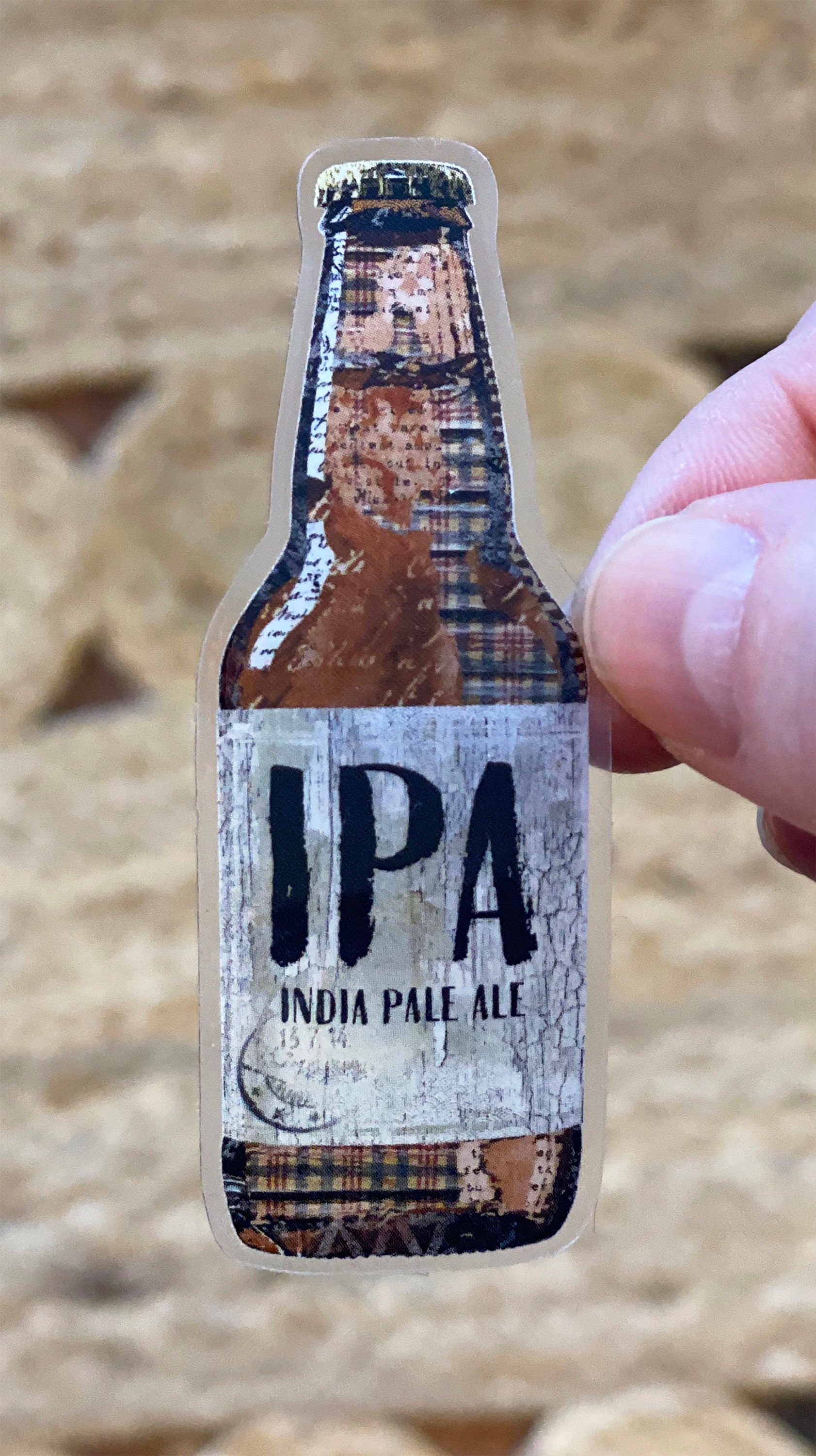 IPA Beer Sticker Fun Rustic Craft Beer Alcohol Drink Art - Etsy
