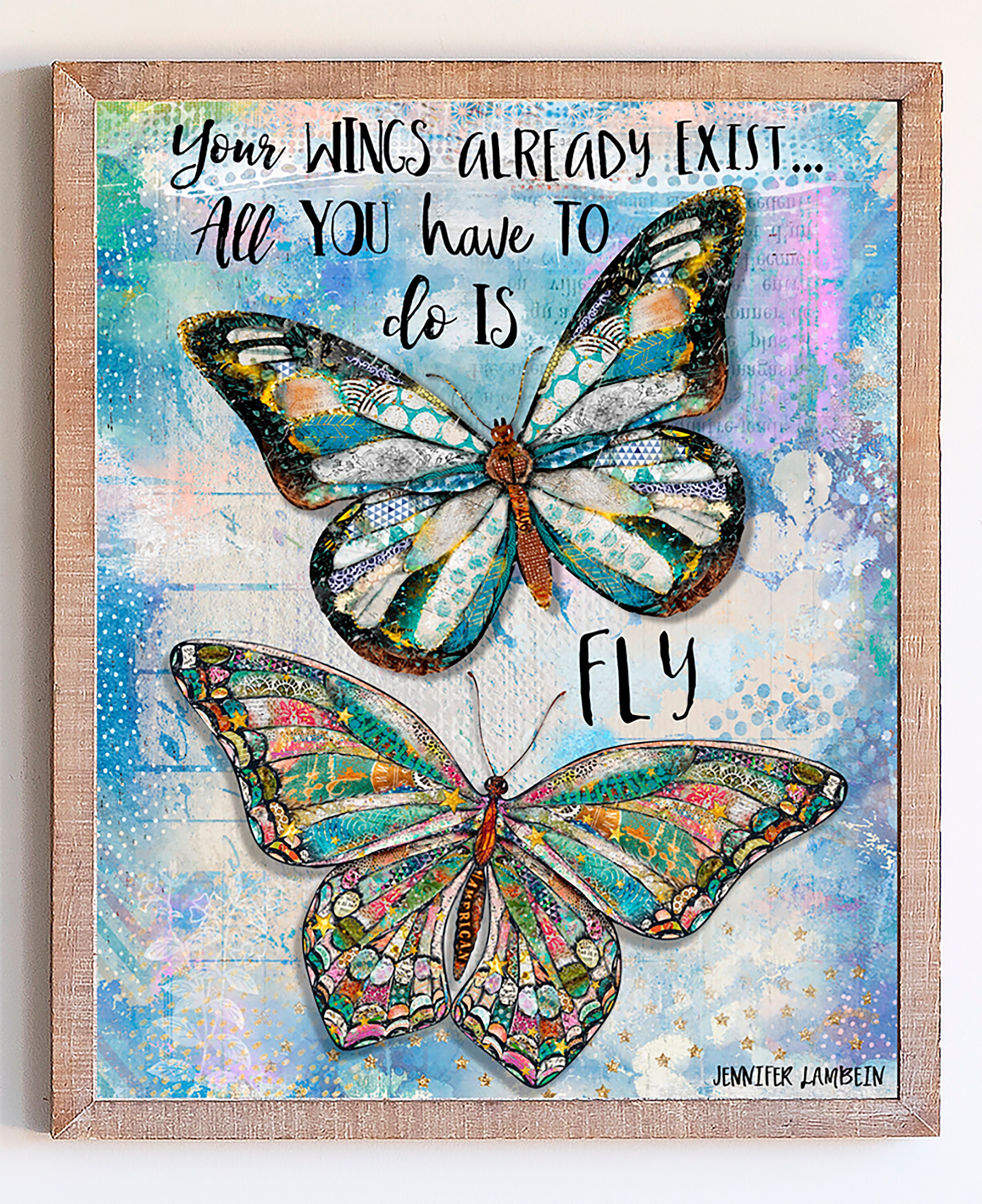 Your Wings Butterflies Art Print - Butterfly Rustic Stars - Pretty ...
