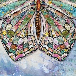 Starlight Dreams Butterfly Art Print Rustic Boho Pretty Wall Decor for ...