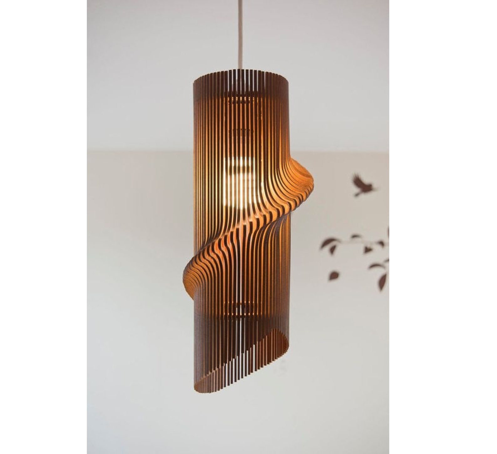 Wooden Lamp Wave CNC Interior Furniture Vector Graphics DXF for Laser ...