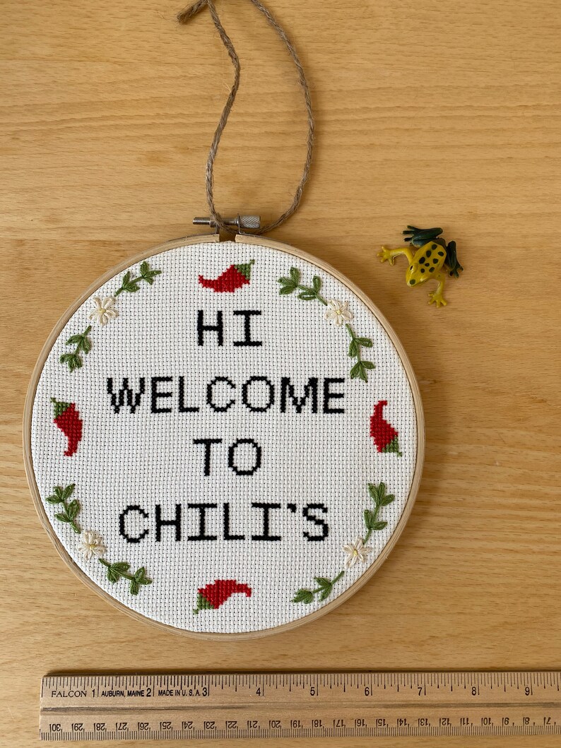 Vine Cross Stitch Hi Welcome to Chili's Needlepoint | Etsy