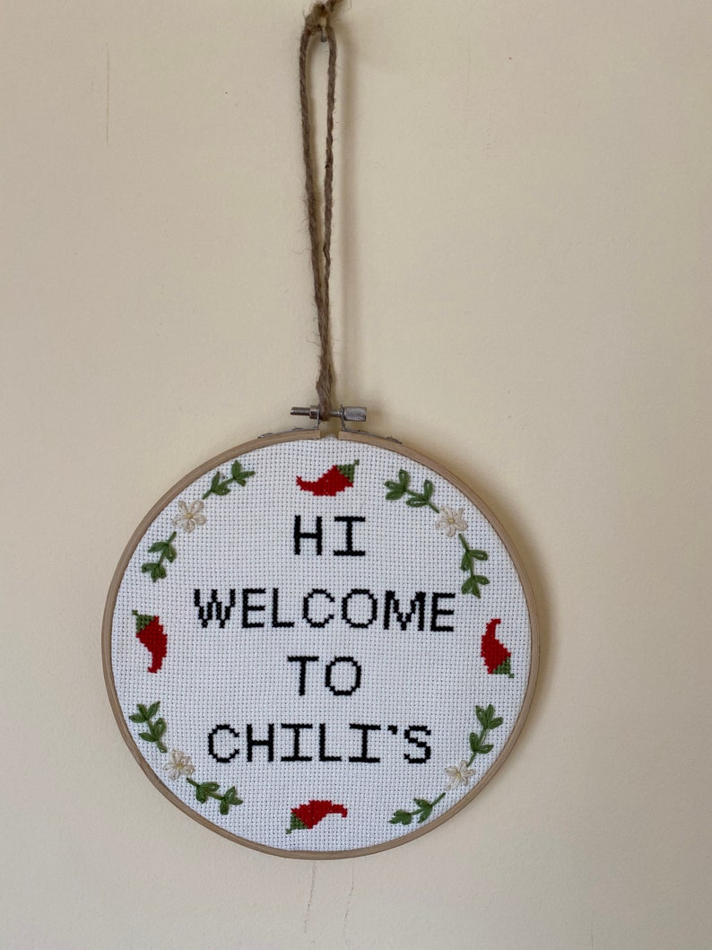 Vine Cross Stitch Hi Welcome to Chili's Needlepoint | Etsy