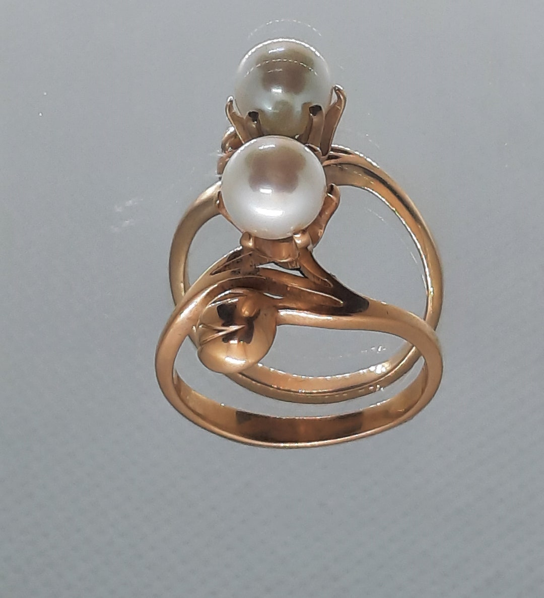 Vintage 14K 585 ROSE GOLD Russian Soviet USSR Ring With - Etsy