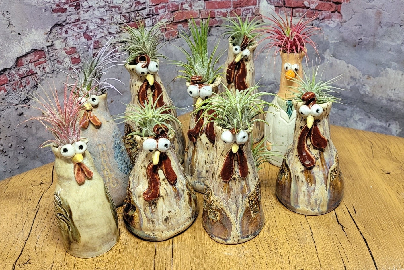 Ceramic Hand Sculpted One-of-a-kind Air Cactus Holders Kiln - Etsy