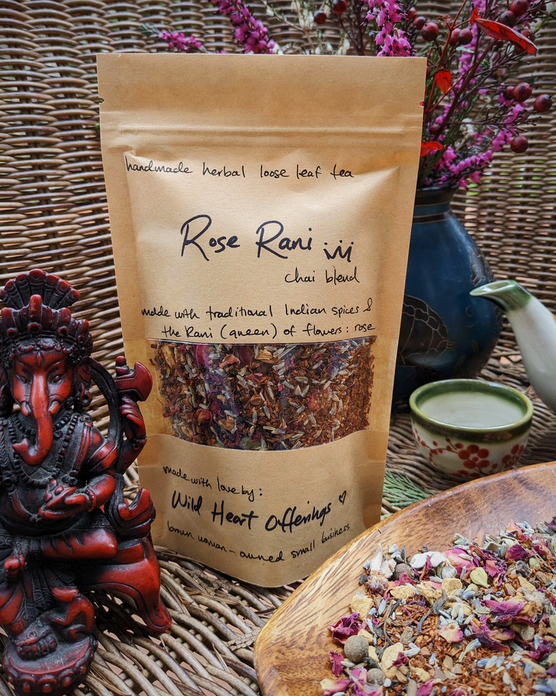 Rose Rani Chai : Floral Rooibos Loose Leaf Tea Blend - Etsy