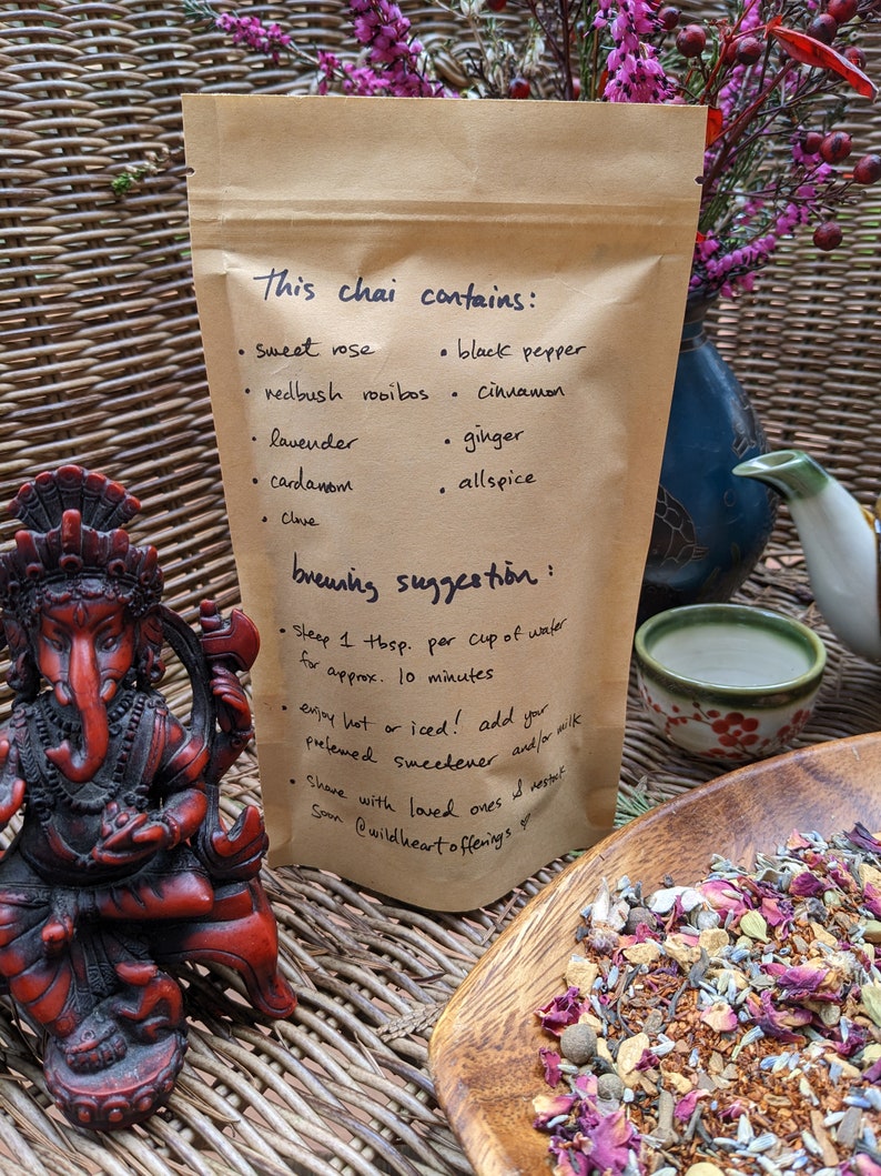 Rose Rani Chai : Floral Rooibos Loose Leaf Tea Blend - Etsy