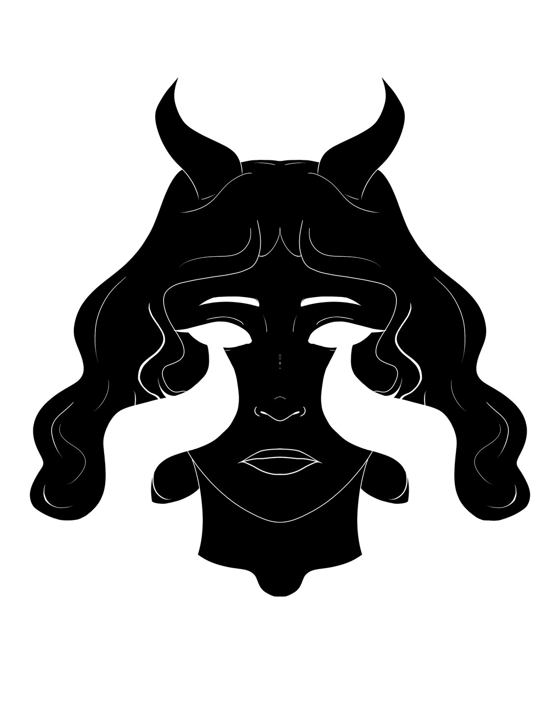 Crying Demon Fantasy Art Sticker Art Goth Art Gothic: | Etsy