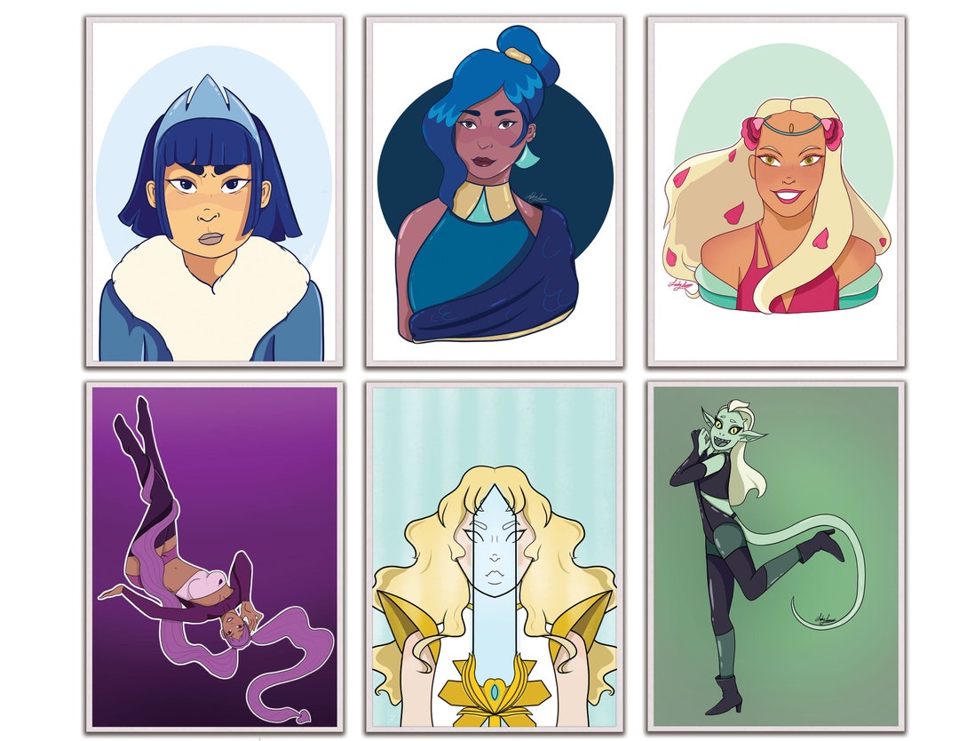 She Ra Art Prints Set 2, Print Sets, Double Trouble She Ra Print, Art ...