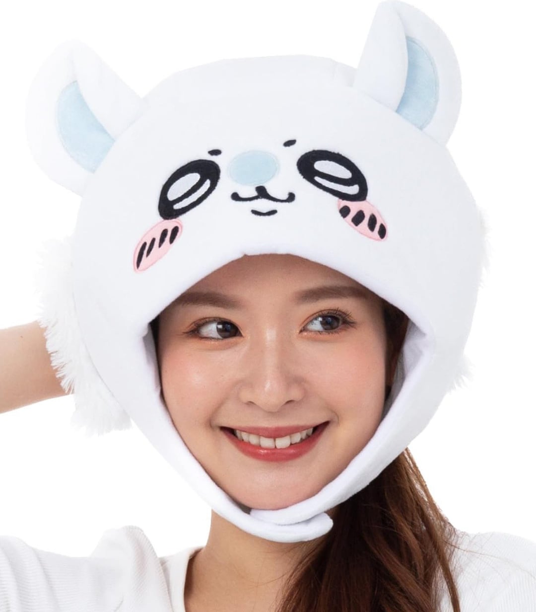 Momonga Chiikawa Cosplay Hat Fleece Costume Cap Adult Size Flying ...