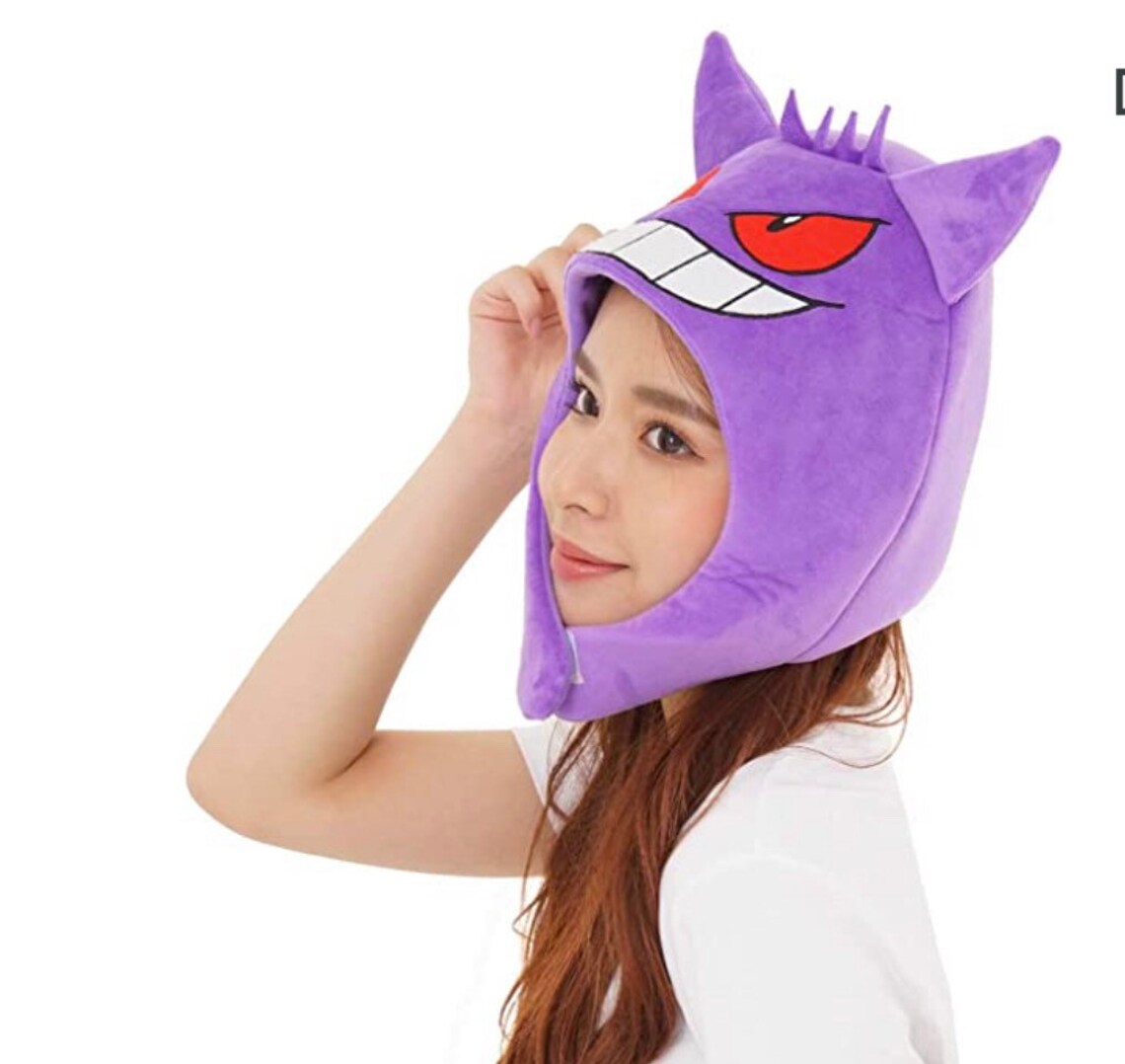 SAZAC Pokémon GENGAR Cosplay Hat Fleece Costume Cap Adult Size - Etsy